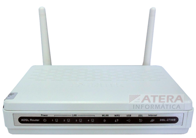 Modem ADSL2+ c/ roteador wireless D-link DSL-2750B N300 - Atera Informática