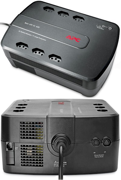 Nobreak APC BE600P-BR 600VA (360W) bivolt saída 120V - Atera Informática