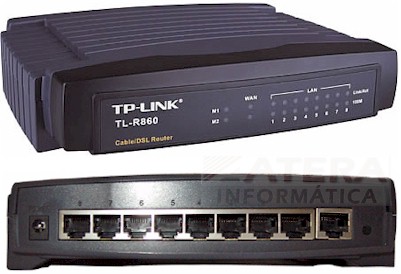 Roteador ADSL Broadband TP-Link TL-R860, 1 WAN 8 LAN - Atera Informática