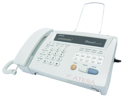 Aparelho de fax Brother FAX-275 110V térmico 64 tons - Atera Informática